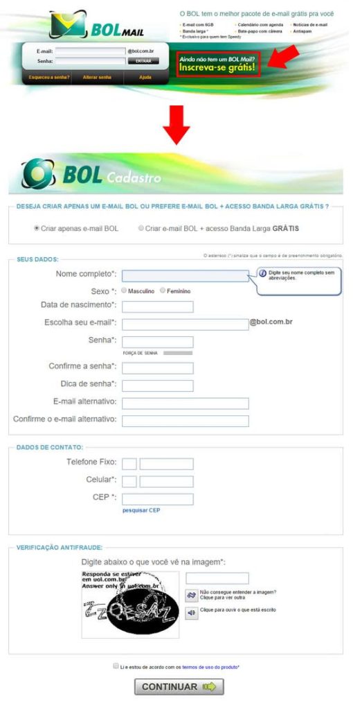 BOL MAIL ENTRAR - Login pelo Celular, Criar Conta, Recuperar Senha